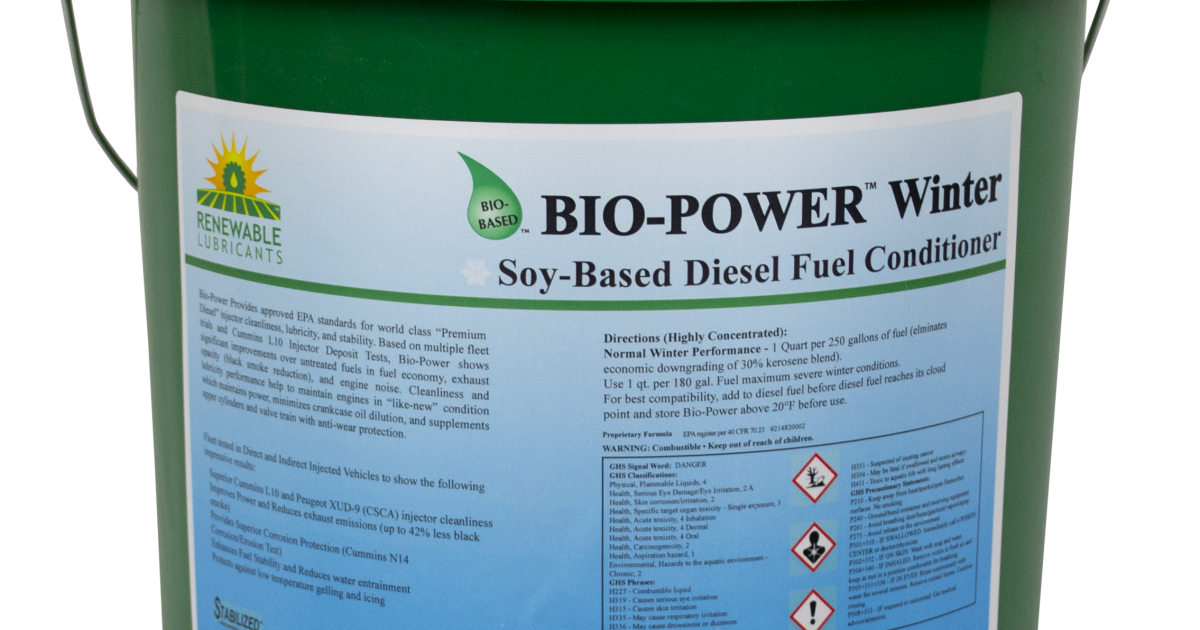 Renewable Lubricants | Bio-Power Winter Diesel Fuel Conditioner